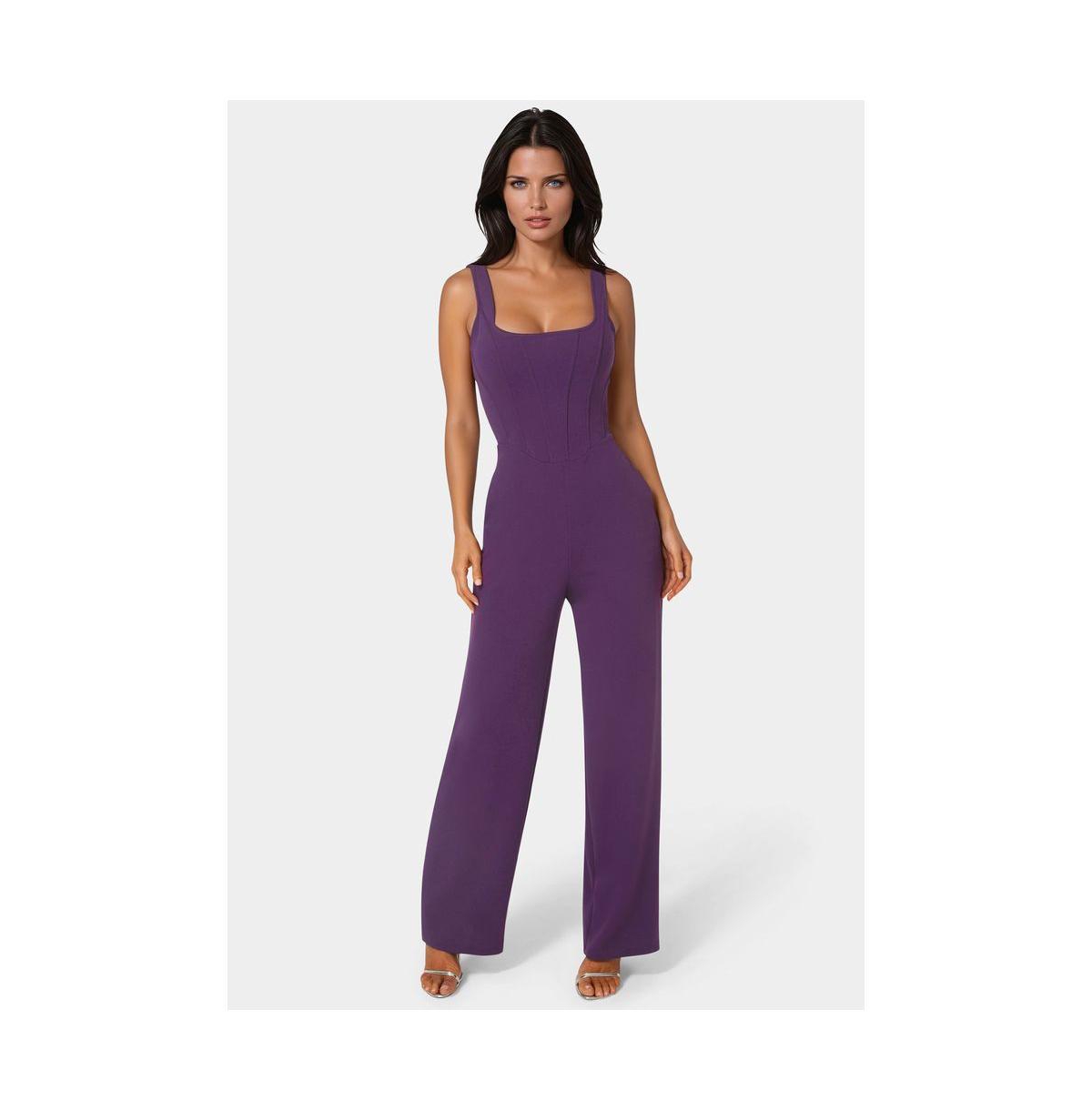Click here for Bebe Womens Corset Jumpsuit - Eggplant prices
