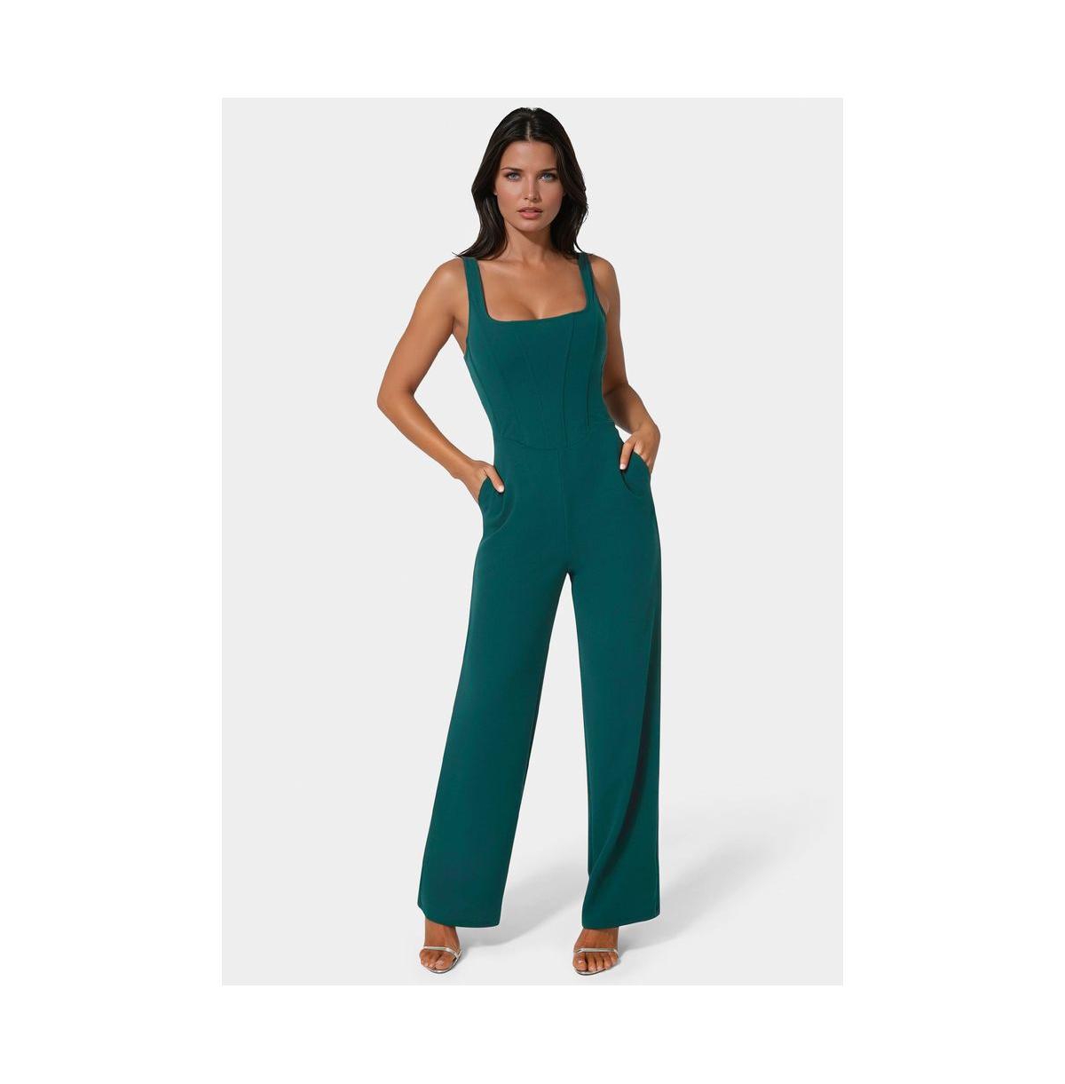 Click here for Bebe Womens Corset Jumpsuit - Hunter prices