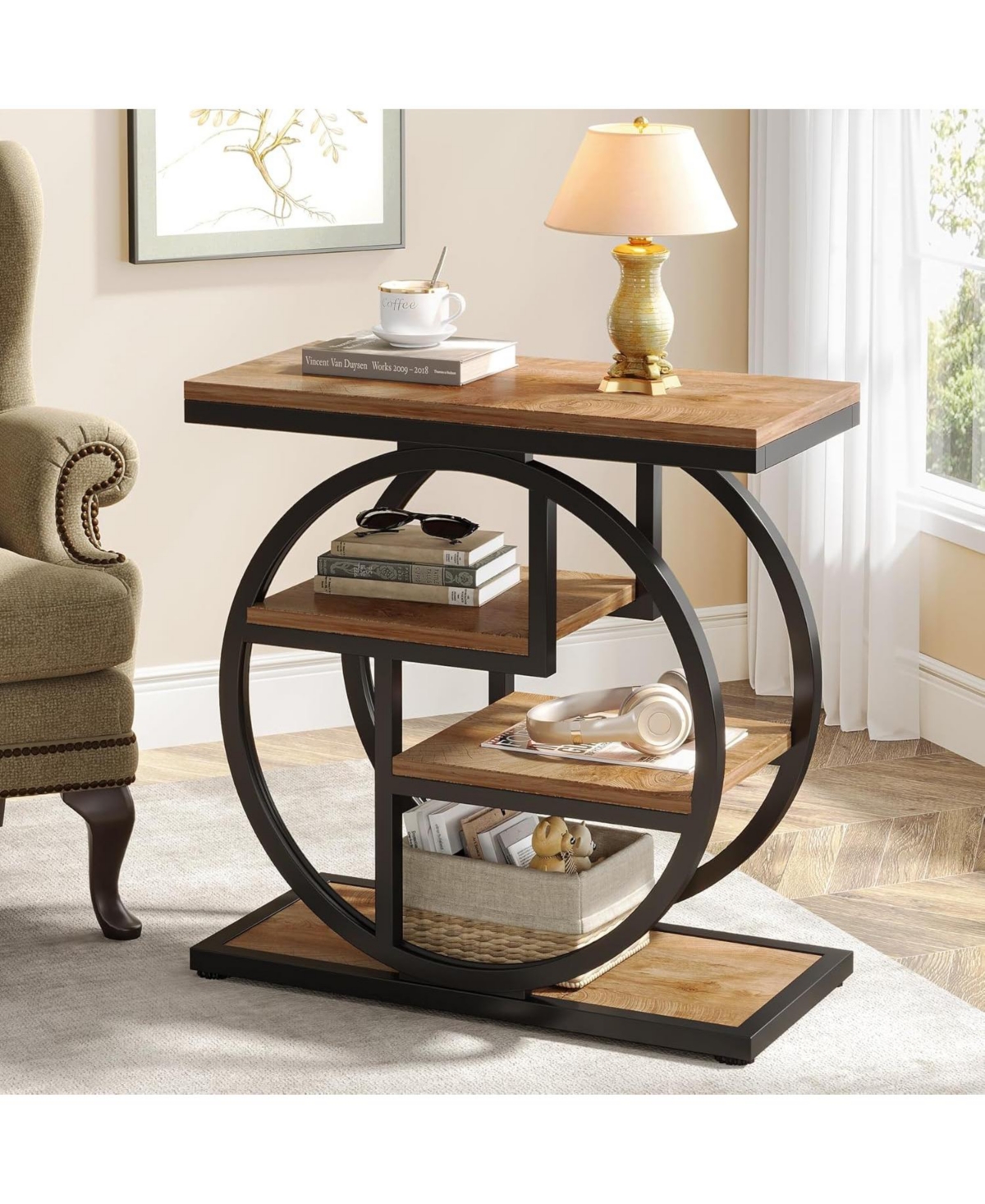 Click here for Tribesigns End Table  4-Tier Narrow Side Table wit... prices