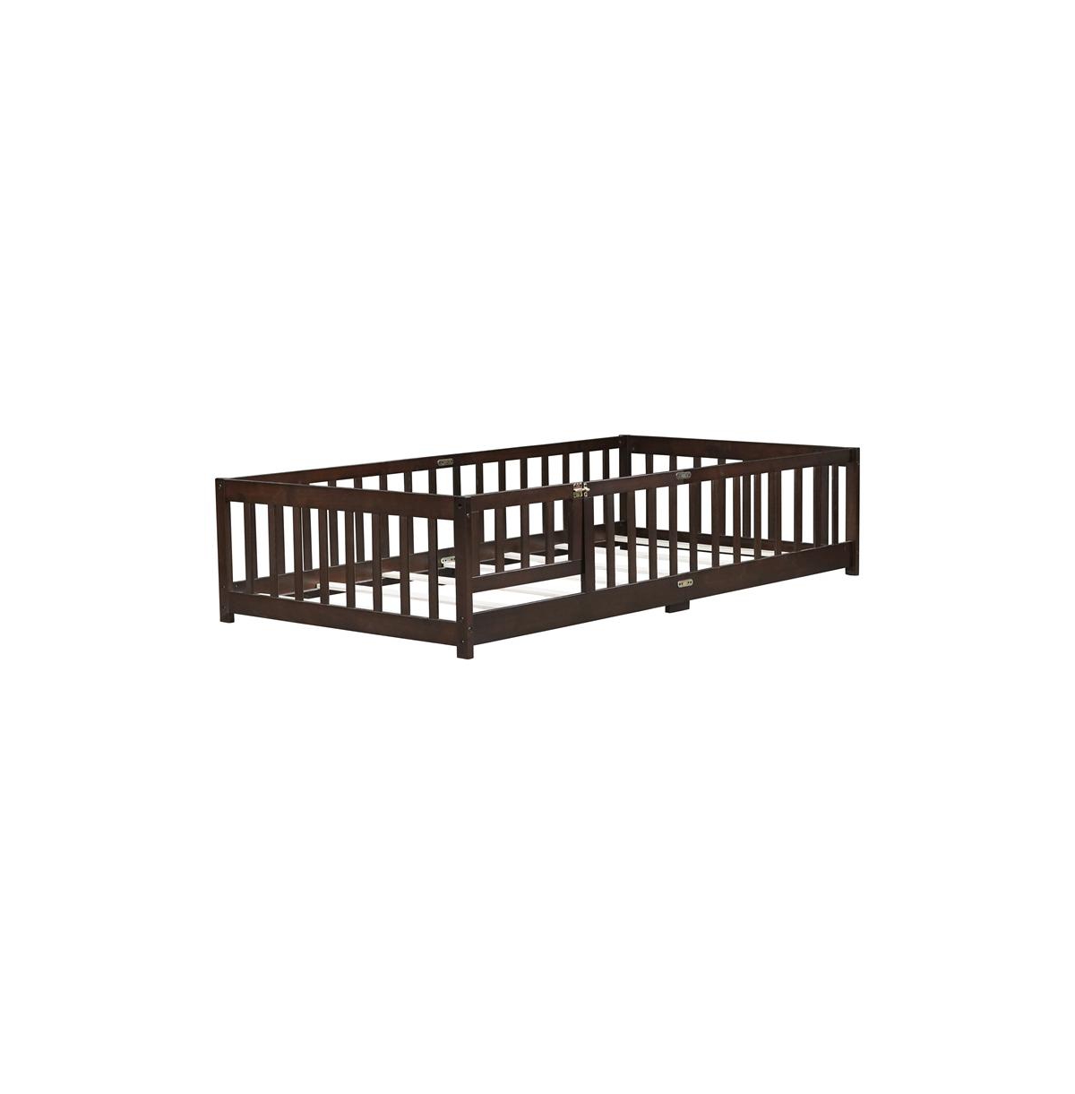 Click here for Cesicia Twin Size Floor Bed with Safety Fence & Do... prices