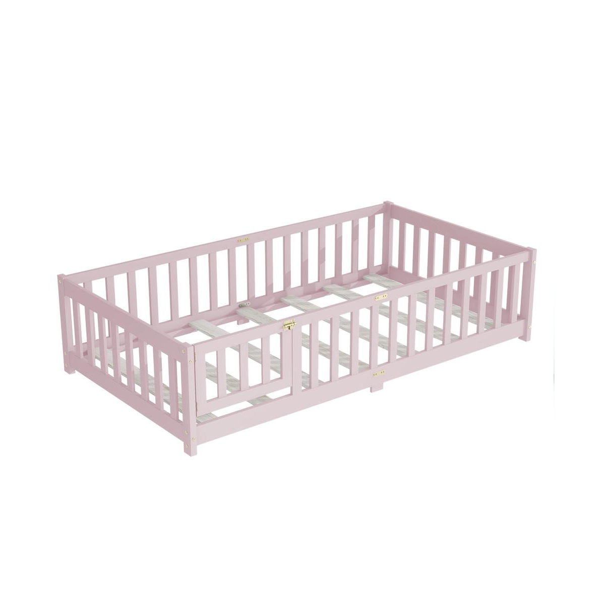 Click here for Cesicia Twin Size Floor Bed with Safety Fence & Do... prices