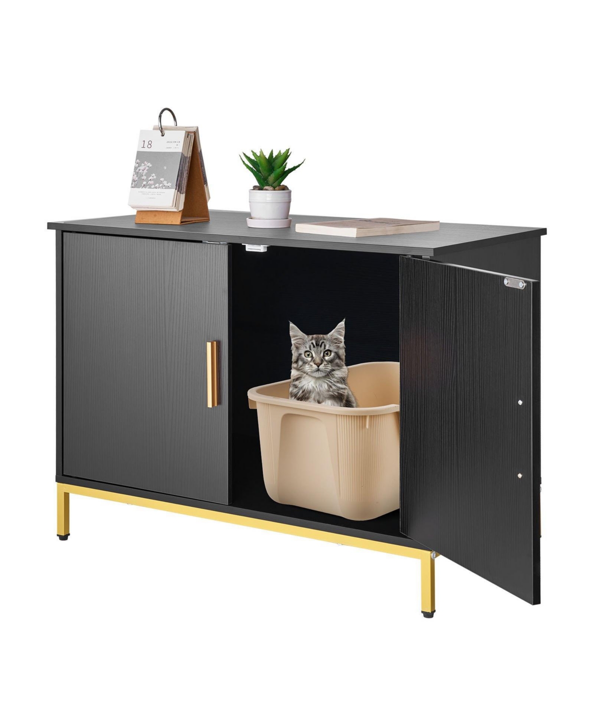 Click here for Cozito Modern Wooden Litter Box Enclosure with Met... prices