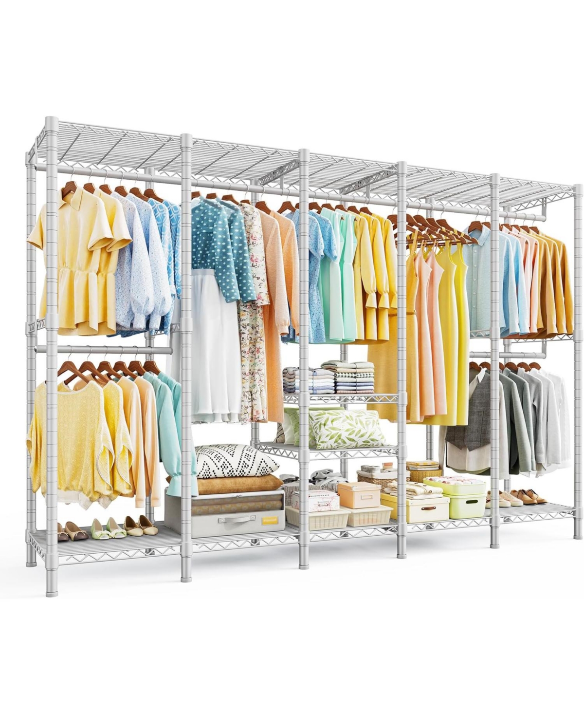 Click here for Raybee 88.2" W Clothes Rack Heavy Duty Clothi... prices