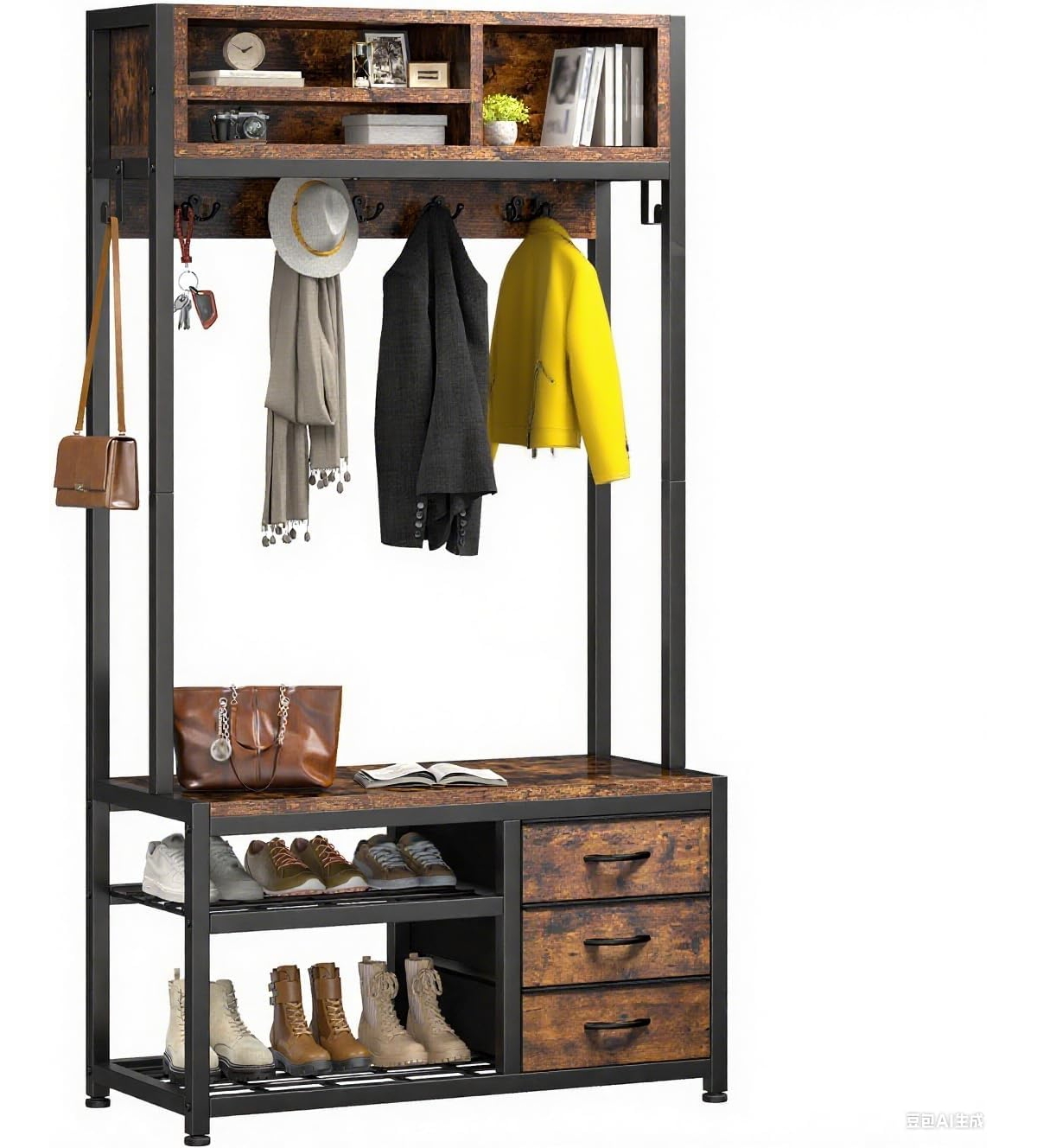 Click here for Raybee Hall Tree with Bench and Shoe Storage  Coat... prices