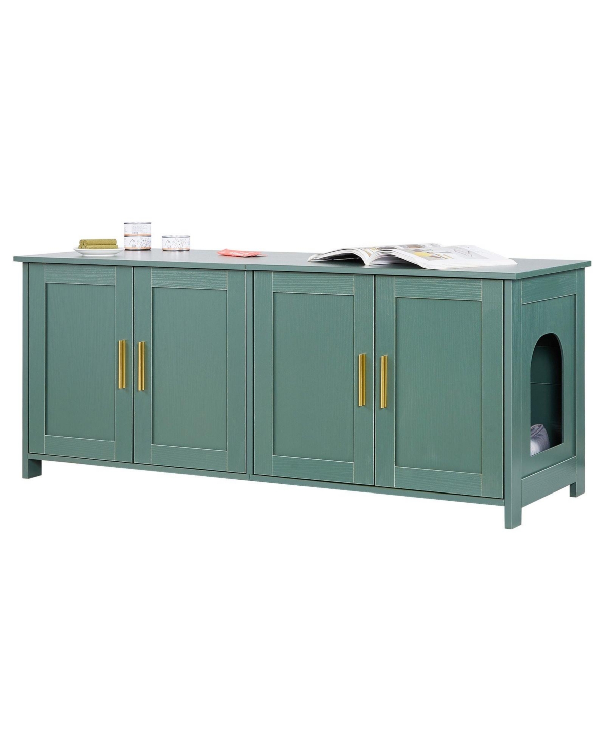 Click here for Cozito 47.2 4-Door Wooden Litter Box Enclosure for... prices