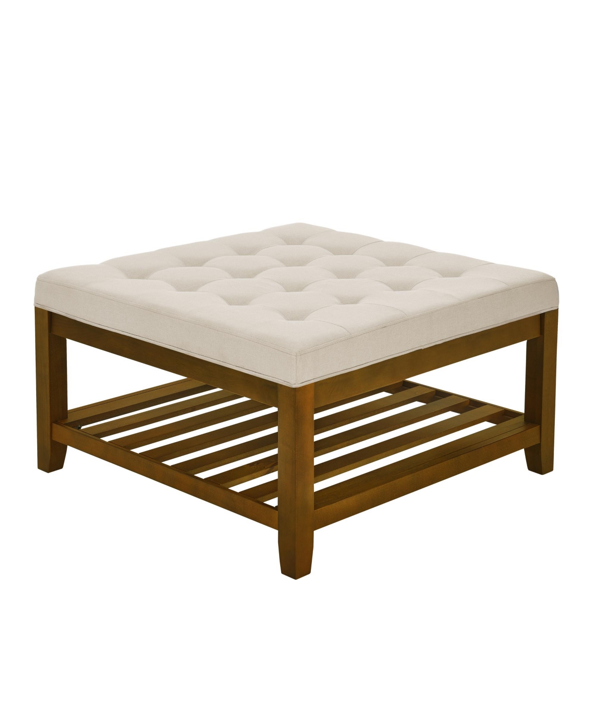 Click here for sumyeg Ivory Upholstered Square Ottoman Coffee Tab... prices
