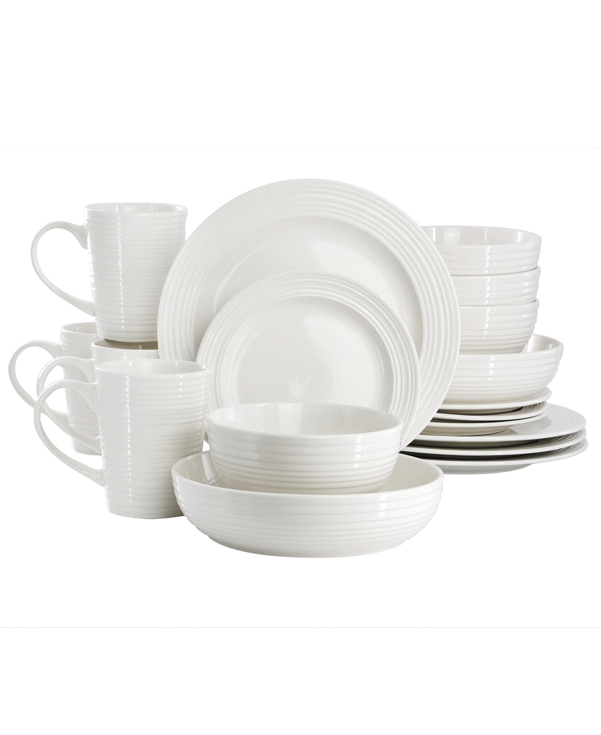 Click here for Elama Nikki Ribbed 18-Pc. Dinnerware Set  Service... prices