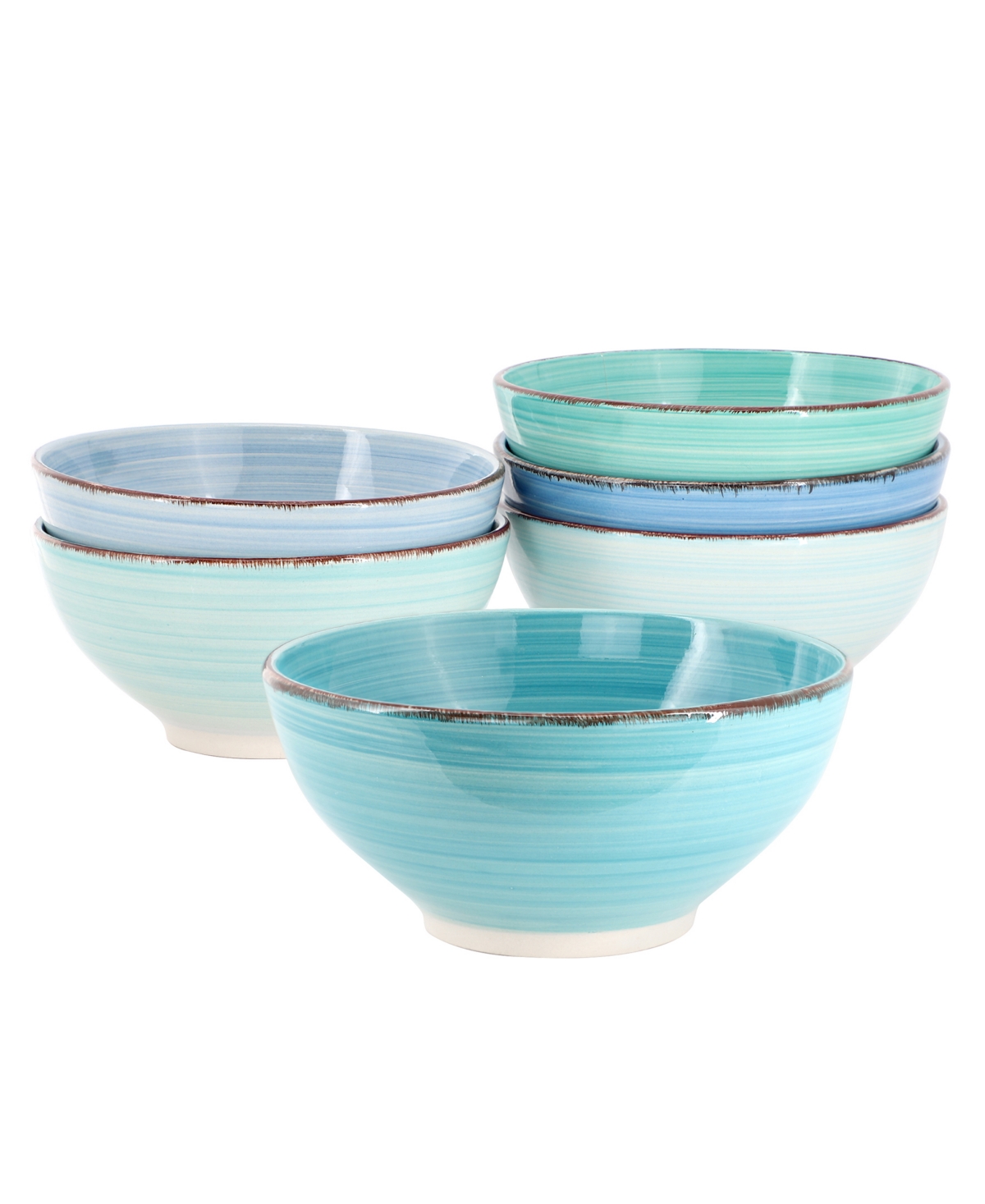 Click here for Elama Ridge Round Cereal Bowls  Set of 6  Service... prices