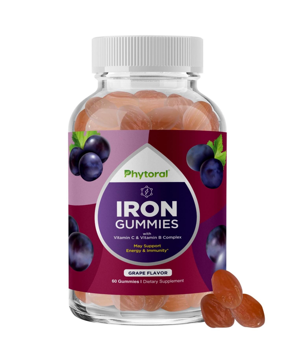 Click here for Adult Iron Vitamin Gummies  Grape  60ct prices