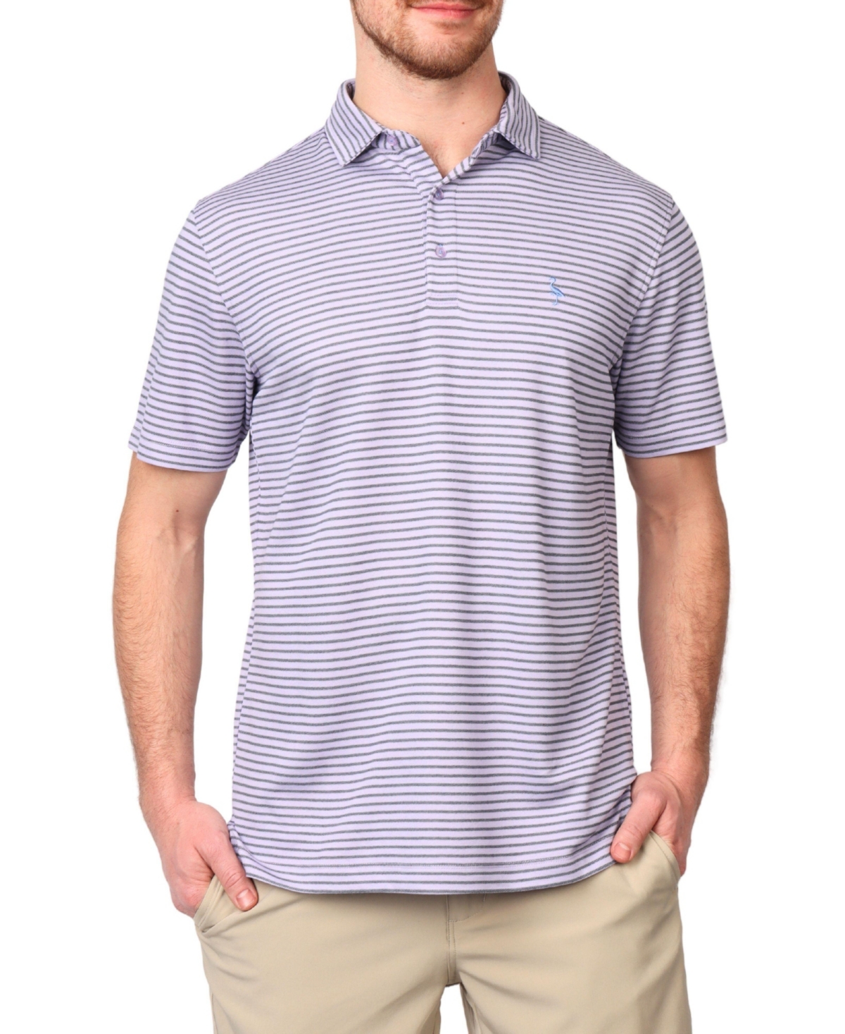 Click here for Tailorbyrd Mens Modal Pique Polo with Yarn Dye Str... prices