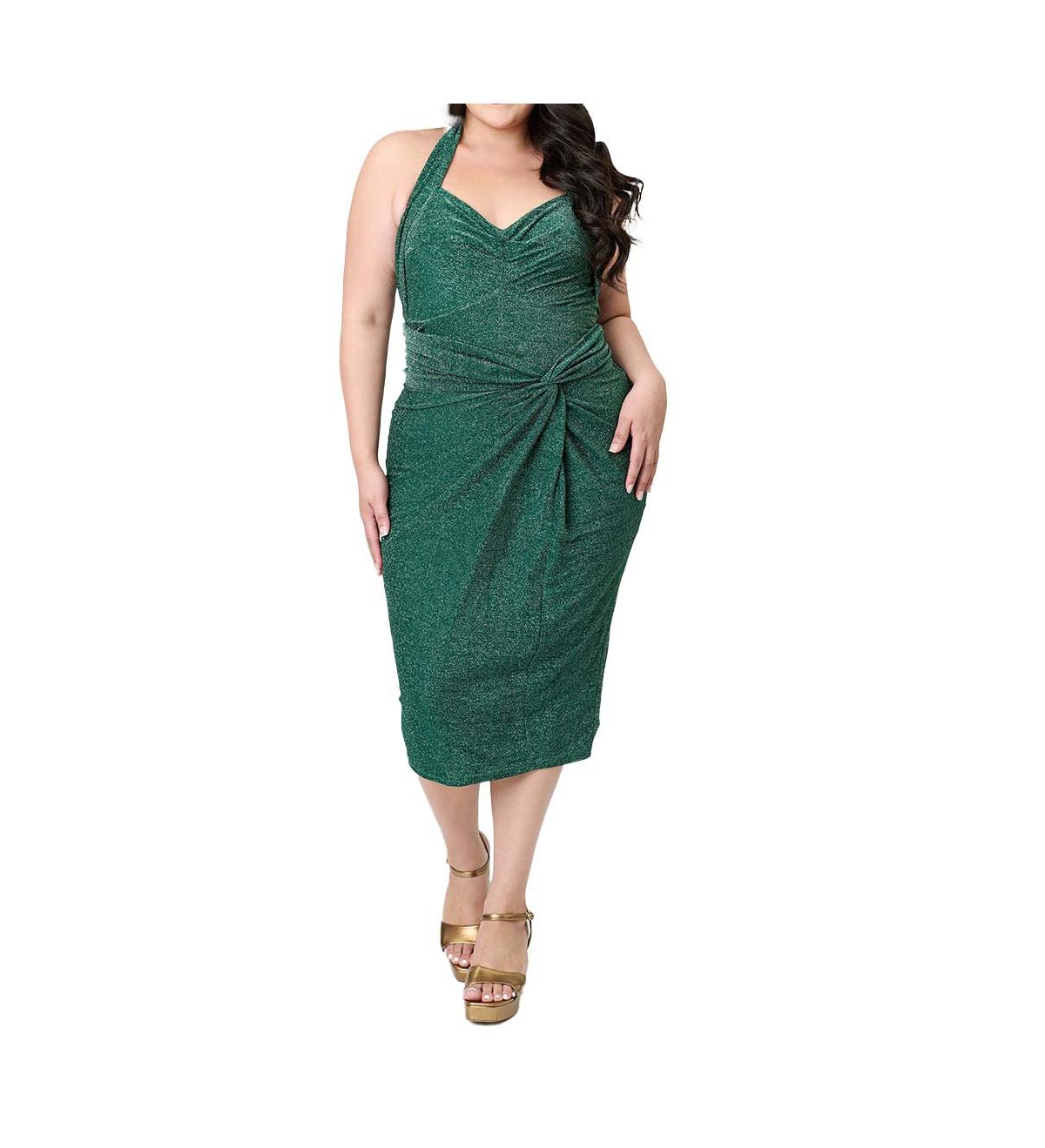 Click here for Unique Vintage Plus Size Romper & Sarong Set - Gre... prices