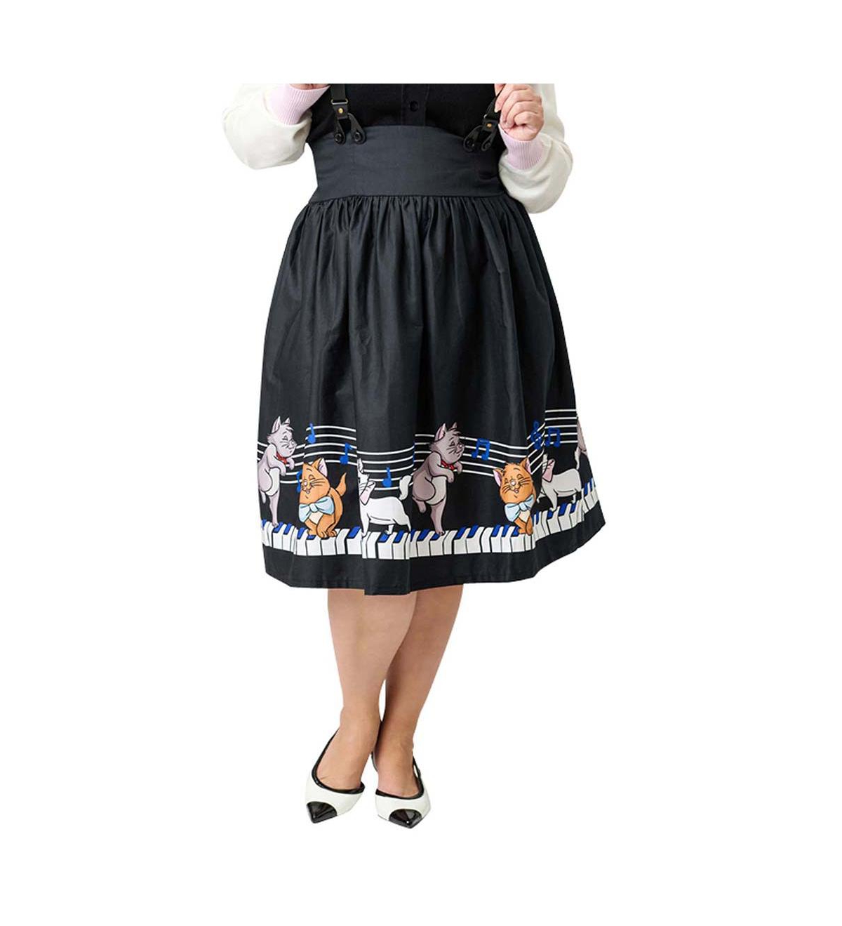 Click here for Unique Vintage Plus Size Suspender Swing Skirt - B... prices