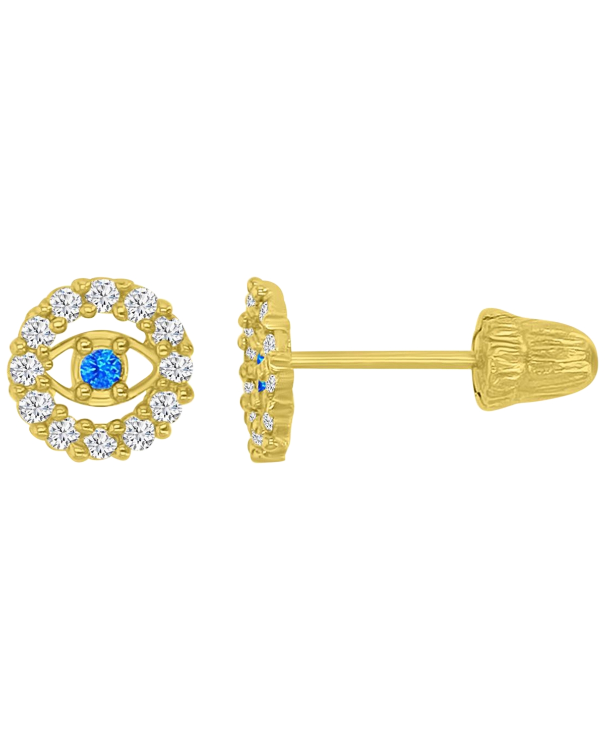 Click here for Macys Pave Evil Eye Stud Earrings - Gold prices