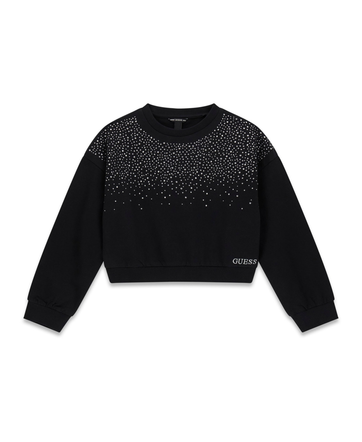 Click here for Guess Girls 7-16 Long-Sleeve Rhinestone Round Neck... prices