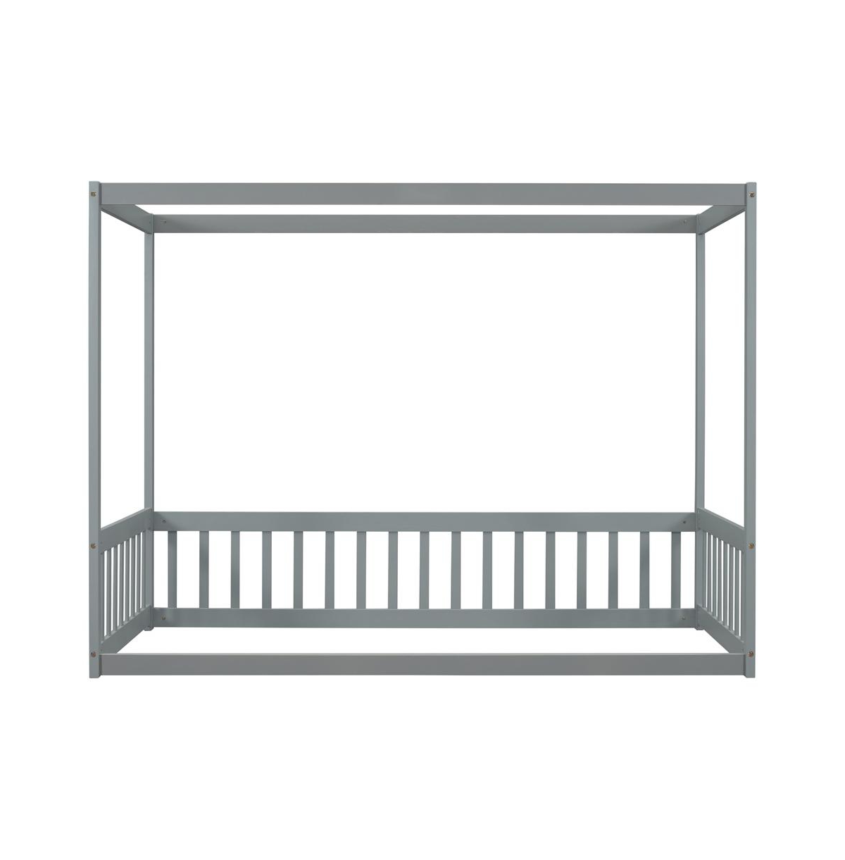 Click here for Cesicia Twin Size Canopy Floor Bed with Safety Fen... prices