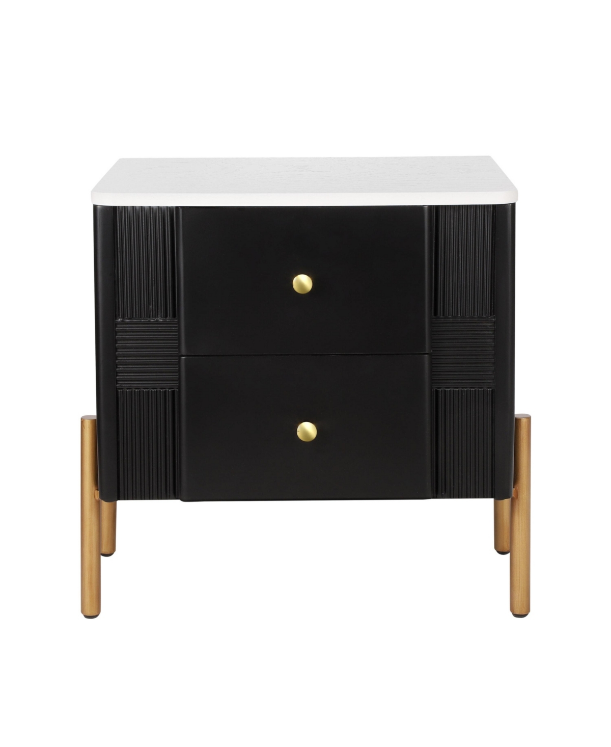 Click here for Cesicia Modern Mdf Nightstand with 2 Storage Drawe... prices