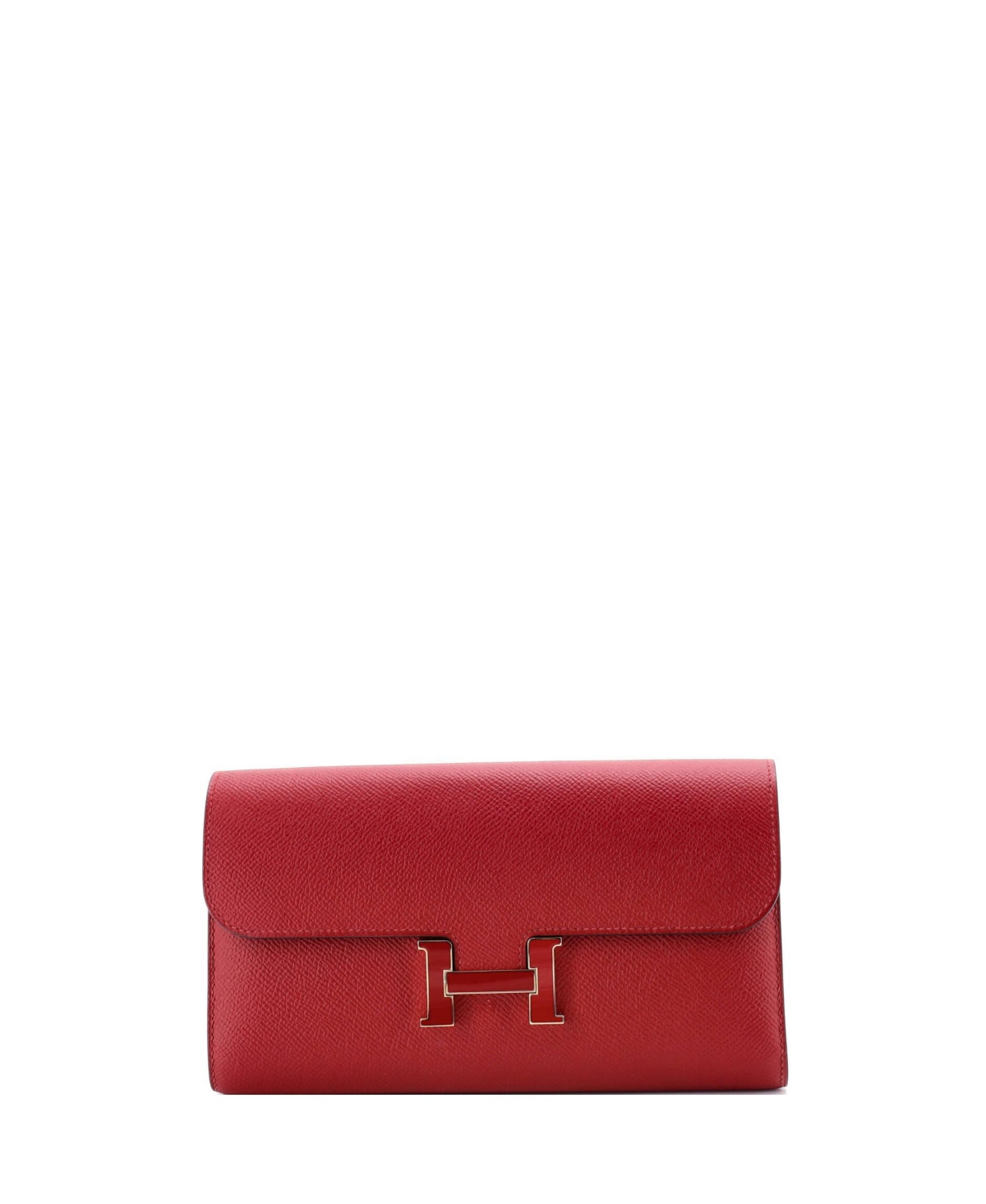 Click here for Pre-Owned Hermes Long Constance Wallet Epsom - Red prices