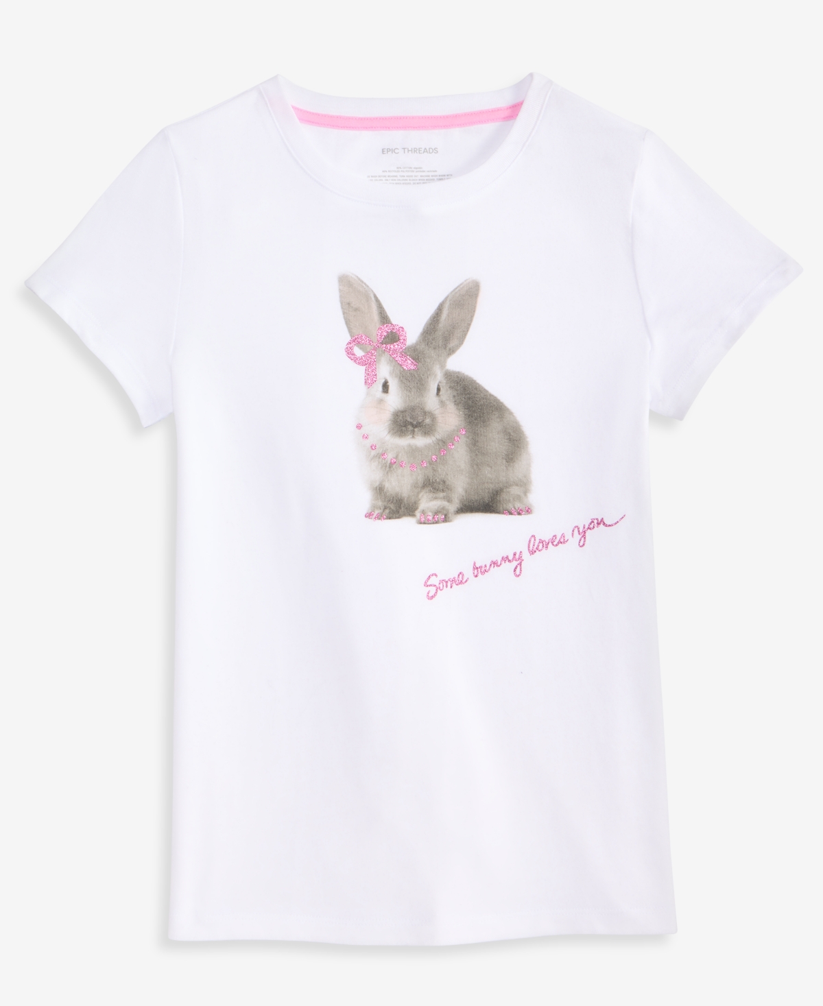 Click here for Epic Threads Girls 5-20 Some Bunny Loves You T-Shi... prices