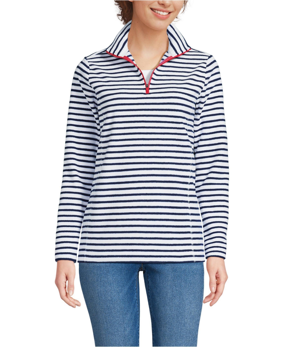 Click here for Lands End Womens Anyweather Fleece Quarter Zip Pul... prices