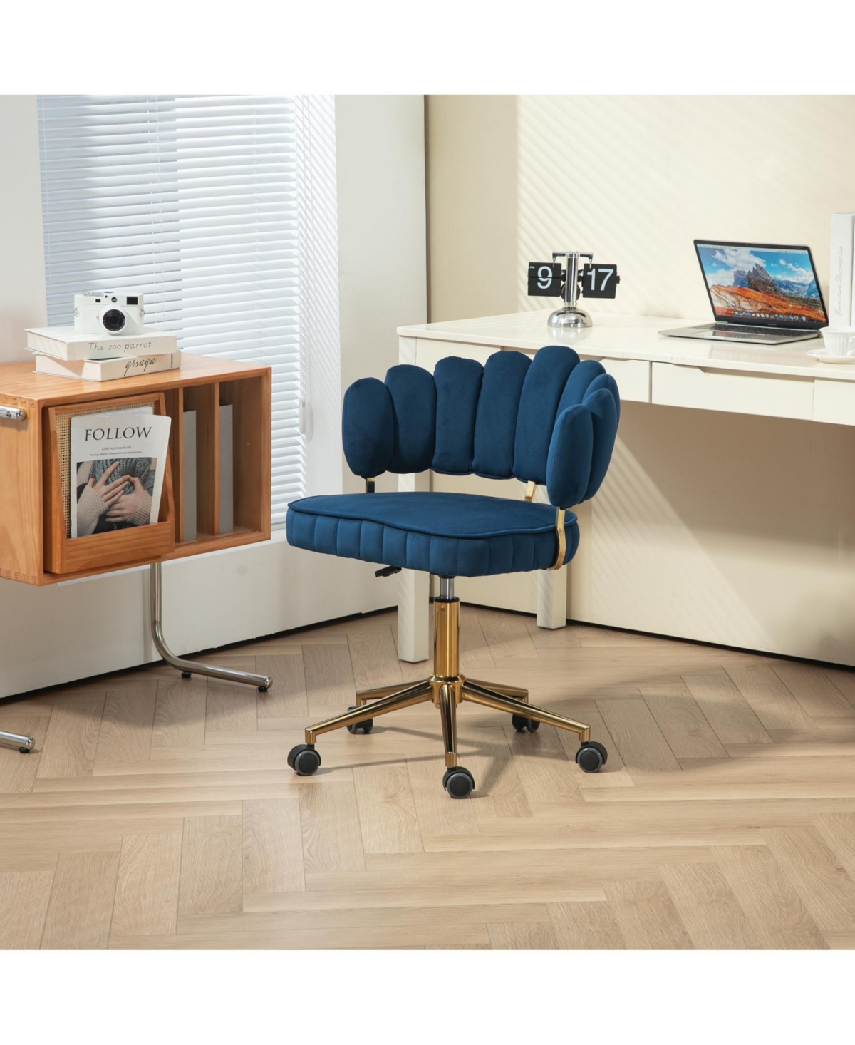 Click here for Streamdale Furniture Navy Velvet Home Office Task... prices