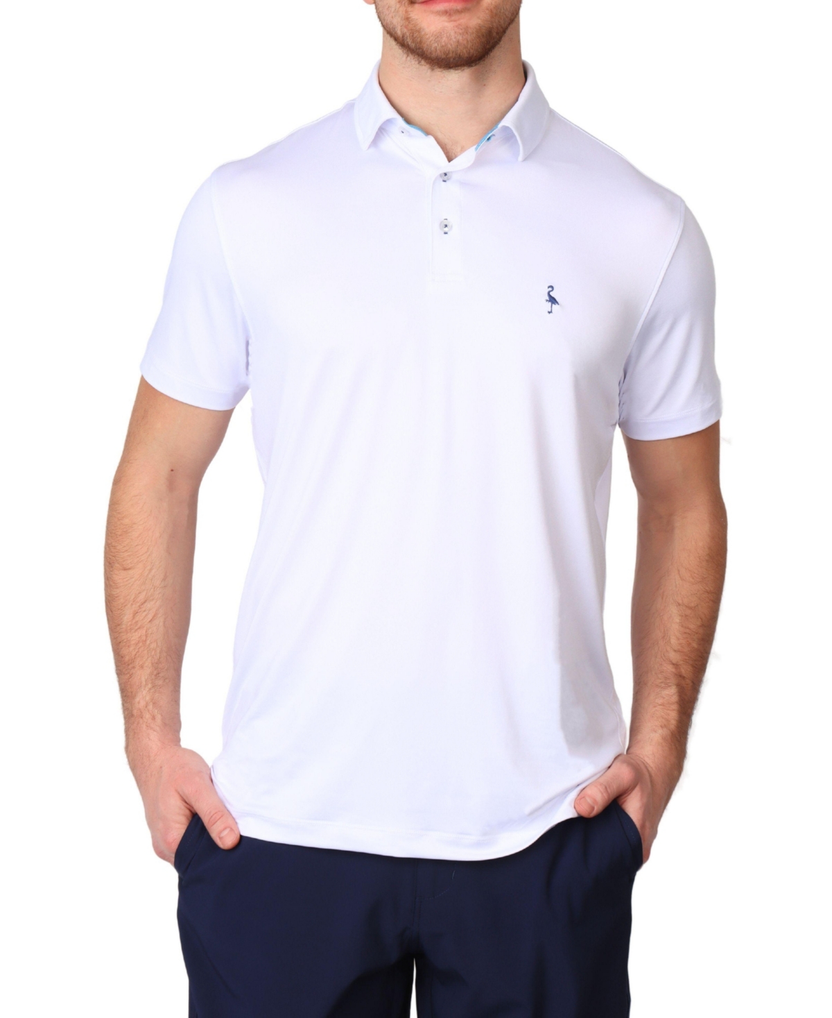 Click here for Tailorbyrd Mens Solid Melange Performance Polo - D... prices