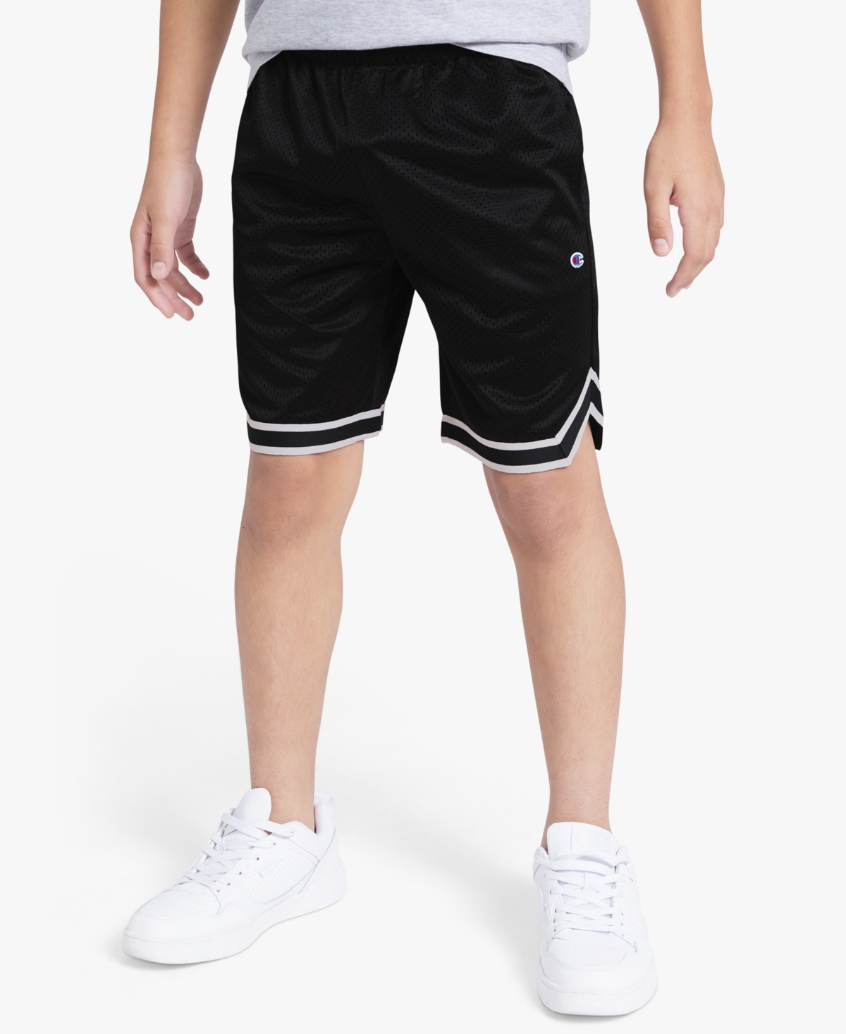 Click here for Champion Boys 8-20 Taped Mesh Pull-On Shorts - Bla... prices