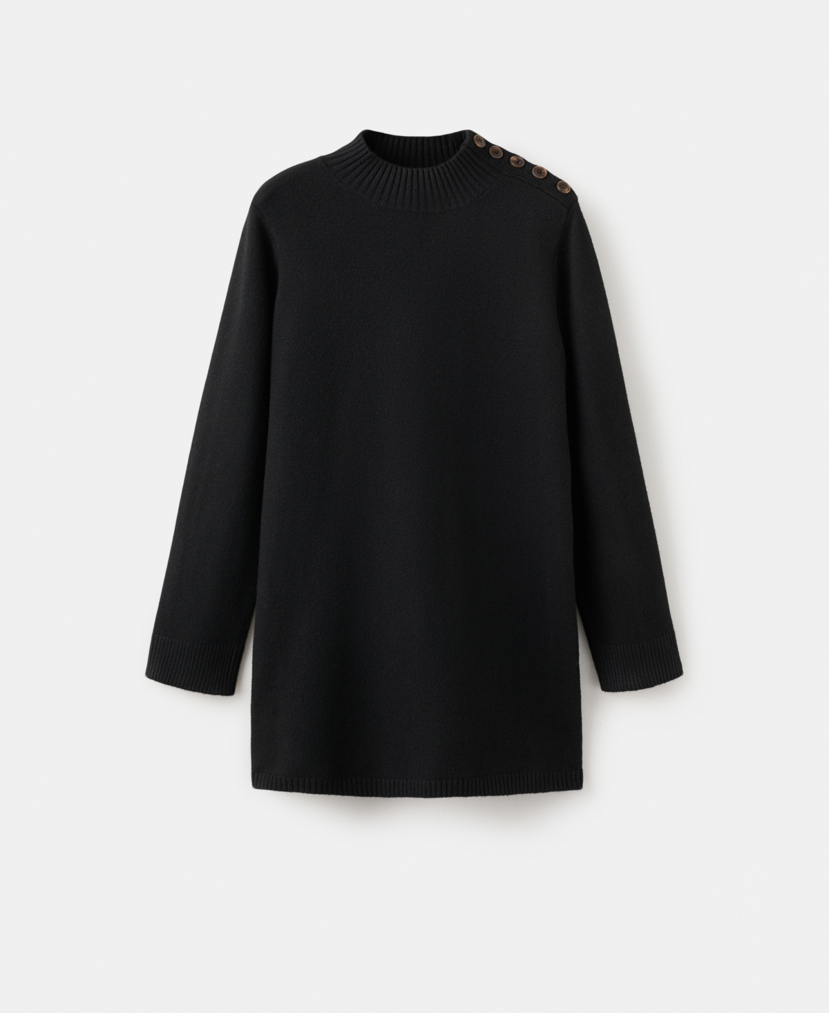 Click here for Mango Womens Button Knit Dress - Black prices