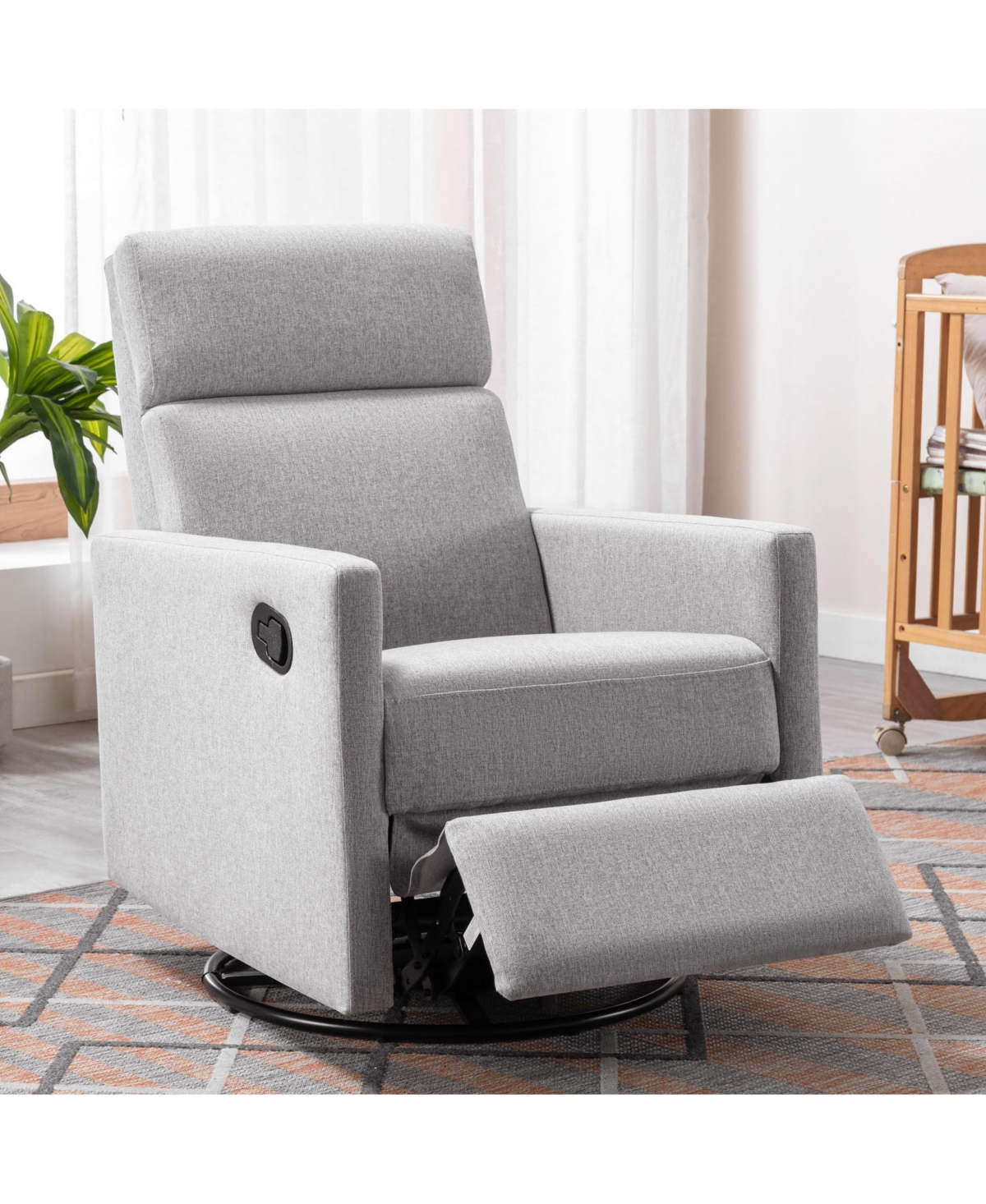 Click here for Boyel Living Modern Upholstered Nursery Chair Rock... prices