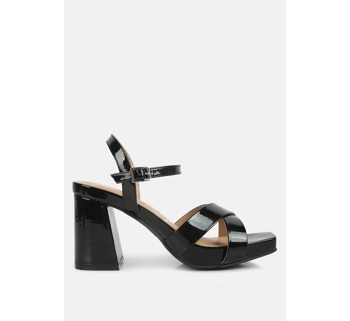 Click here for London Rag Womens Baxter Criss Cross Block Sandals... prices