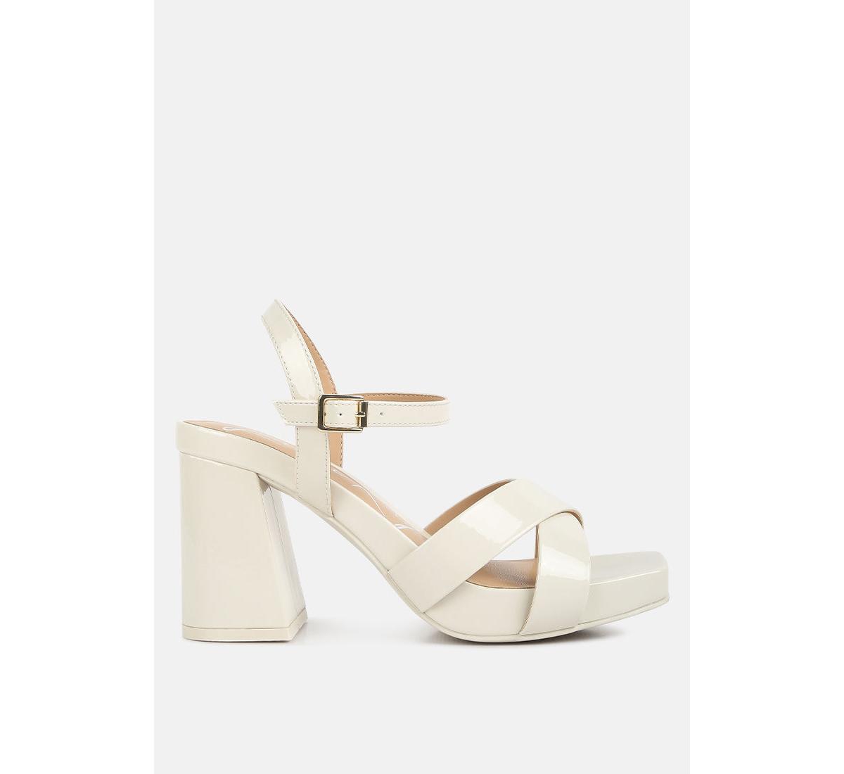 Click here for London Rag Womens Baxter Criss Cross Block Sandals... prices