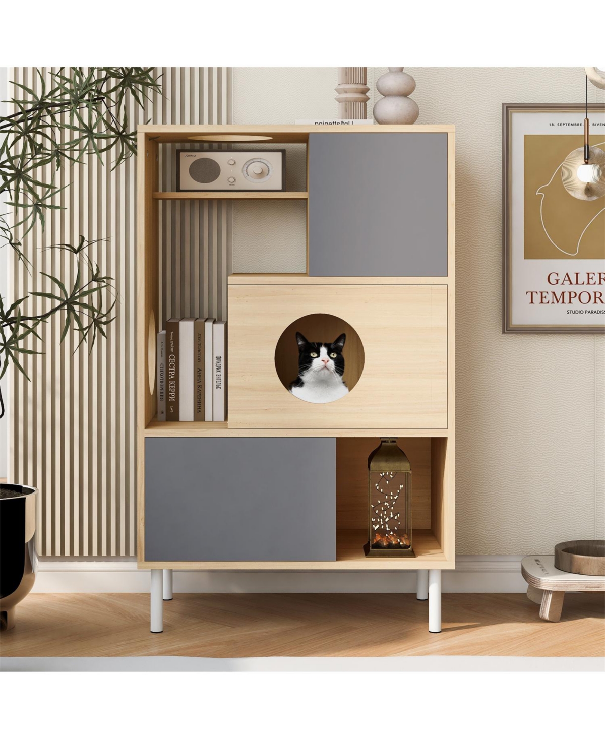 Click here for Aostirmotor Cat House with Storage  Cat Litter Box... prices