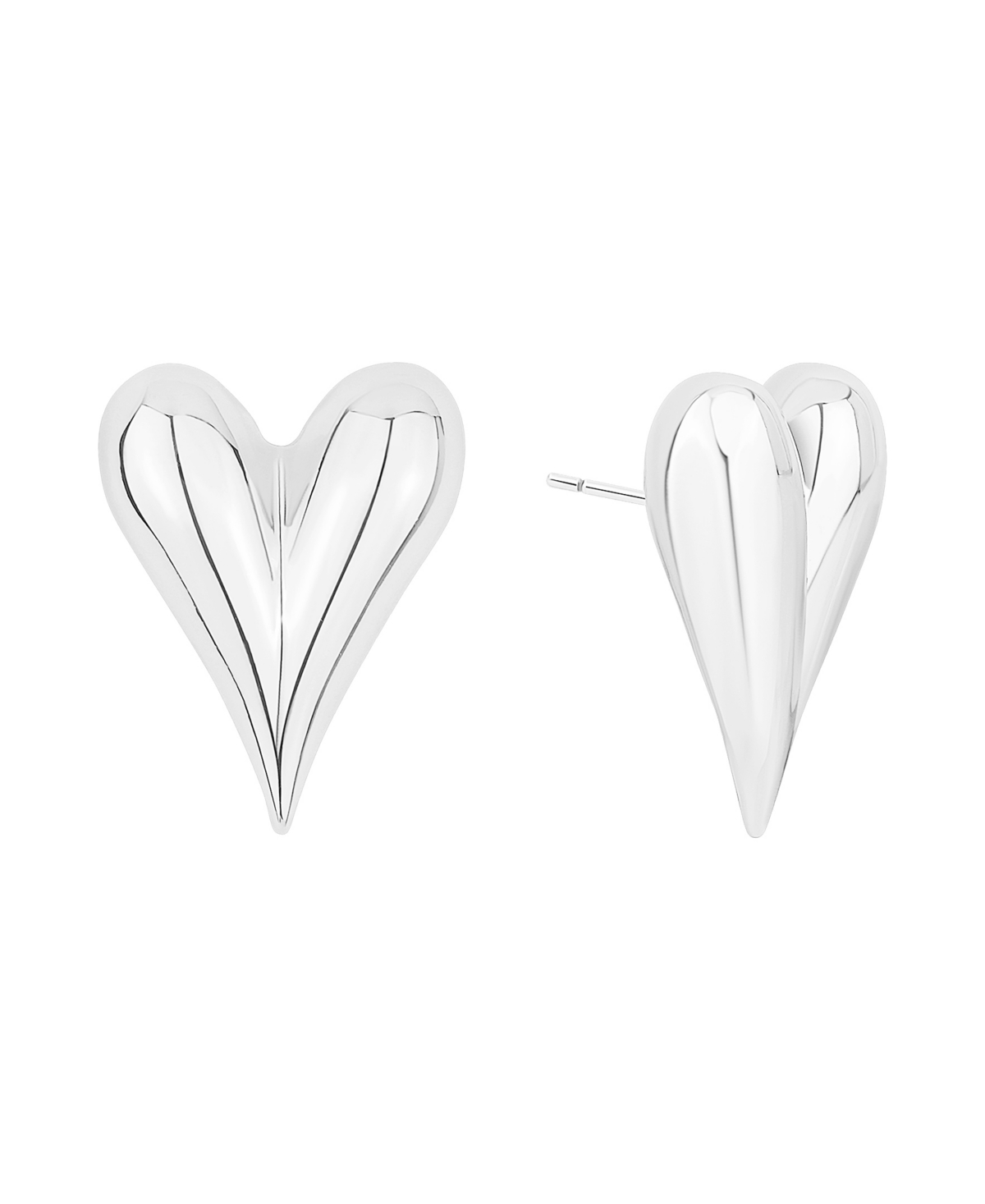 Click here for And Now This Puff Heart Post Earrings - Fine silve... prices