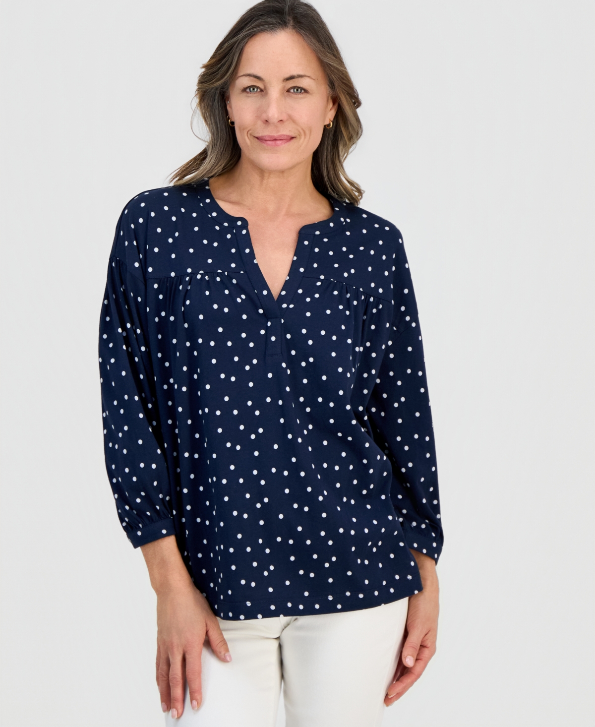 Click here for Style & Co Petite 3/4-Puff-Sleeve Knit Top  Macys... prices