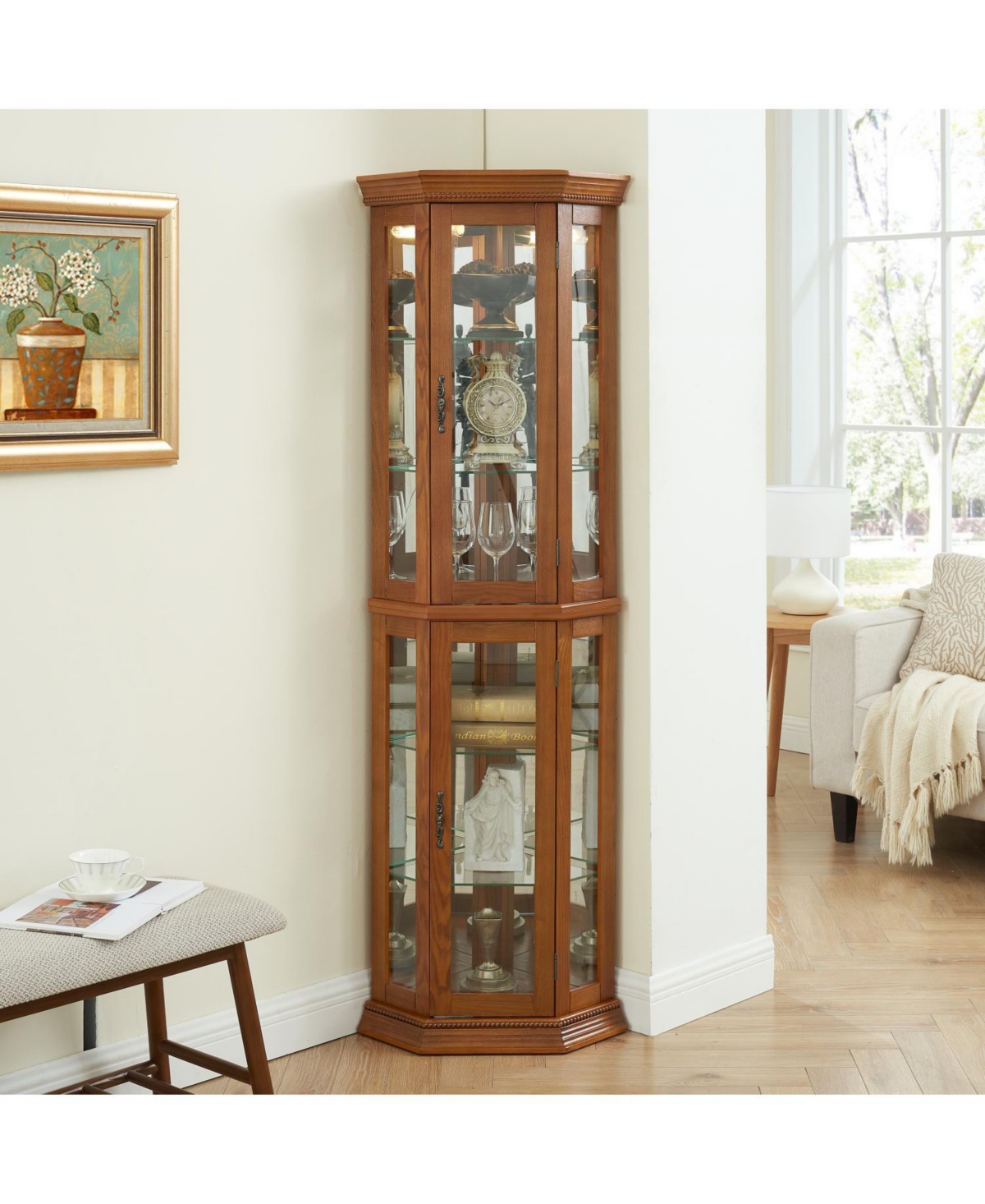 Click here for Streamdale Illuminated Glass Display Curio Cabinet... prices