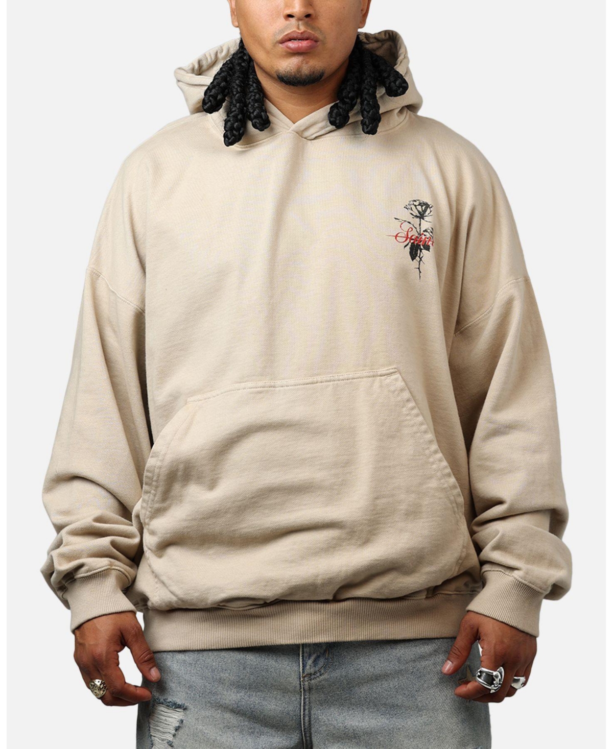 Click here for Saint Morta Mens St Valentines Boxy Hoodie prices