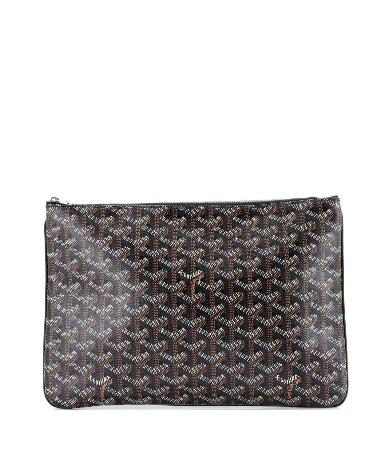 Click here for Pre-Owned Goyard Mm Senat Zip Pouch Coated Canvas... prices