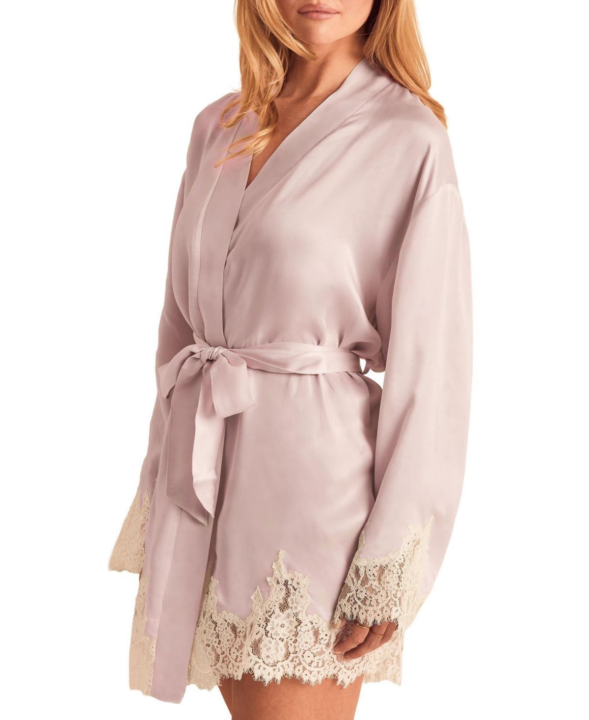 Click here for Adore Me Womens Atelier Collection Silk Robe - Lig... prices