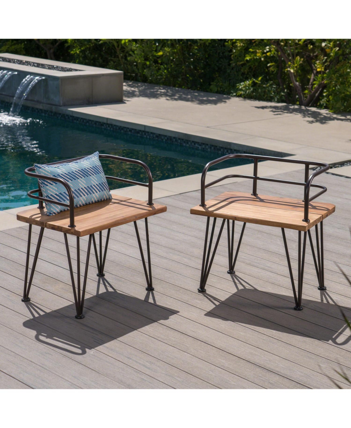 Click here for Streamdale Furniture Rustic Acacia Wood Patio Chai... prices