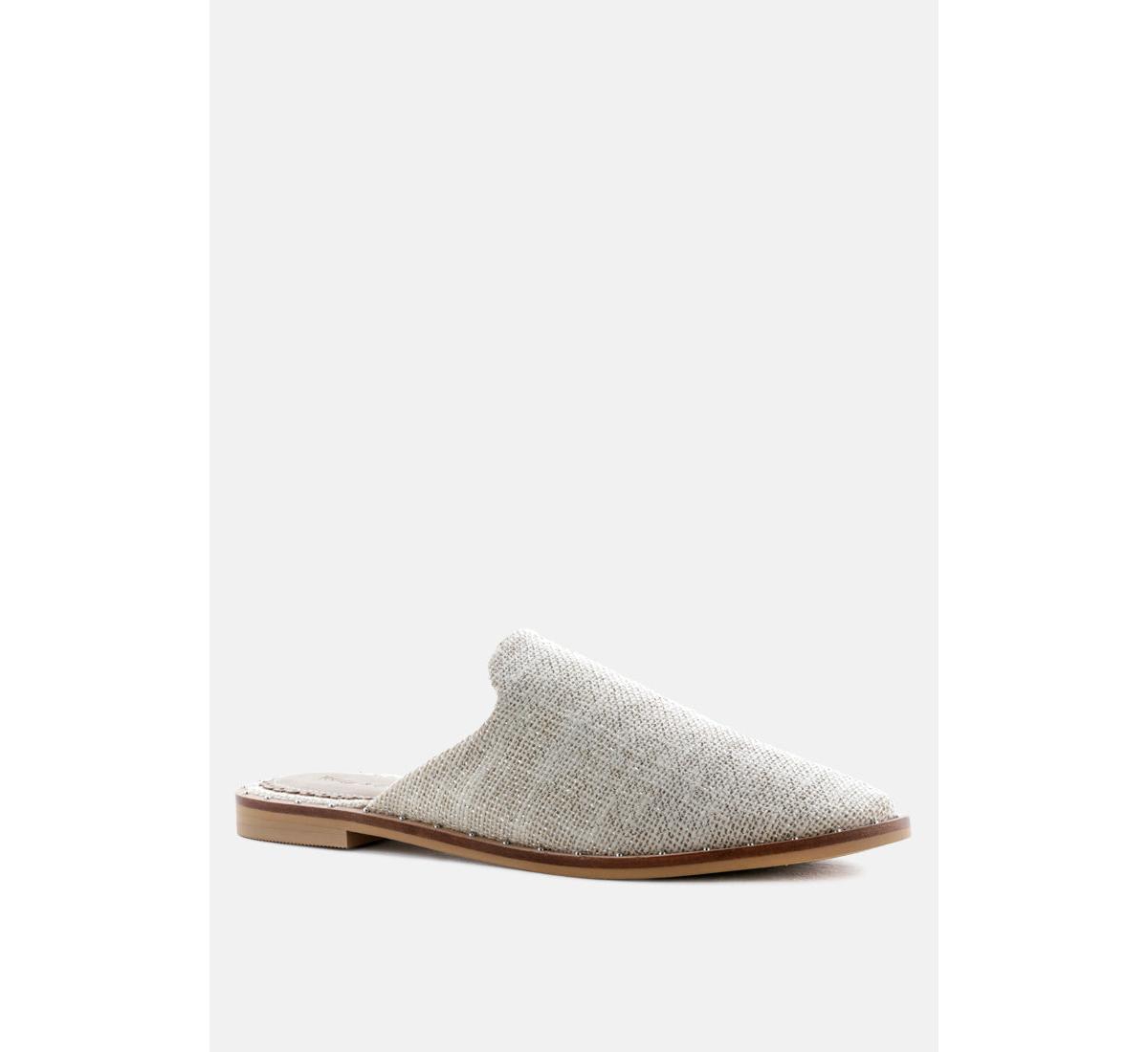 Click here for Lia Womens Handcrafted Canvas Mules - Silver prices