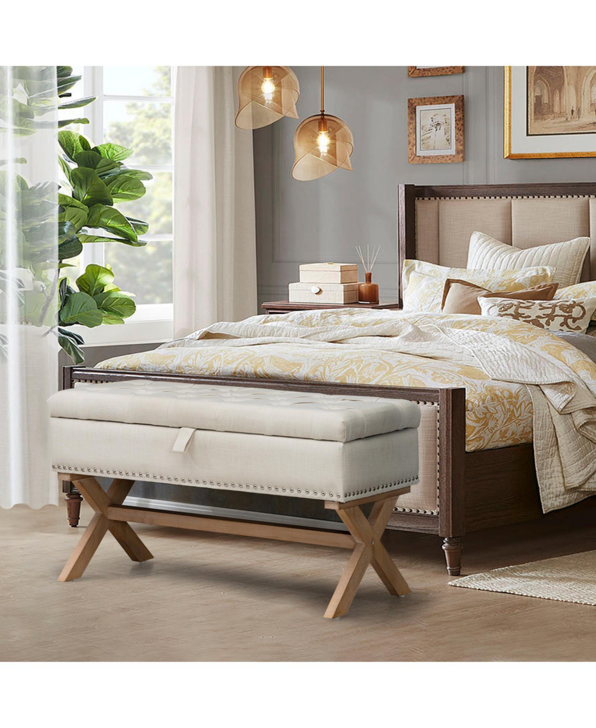 Click here for Simplie Fun Avant-Garde Linen Couch with Solid Woo... prices