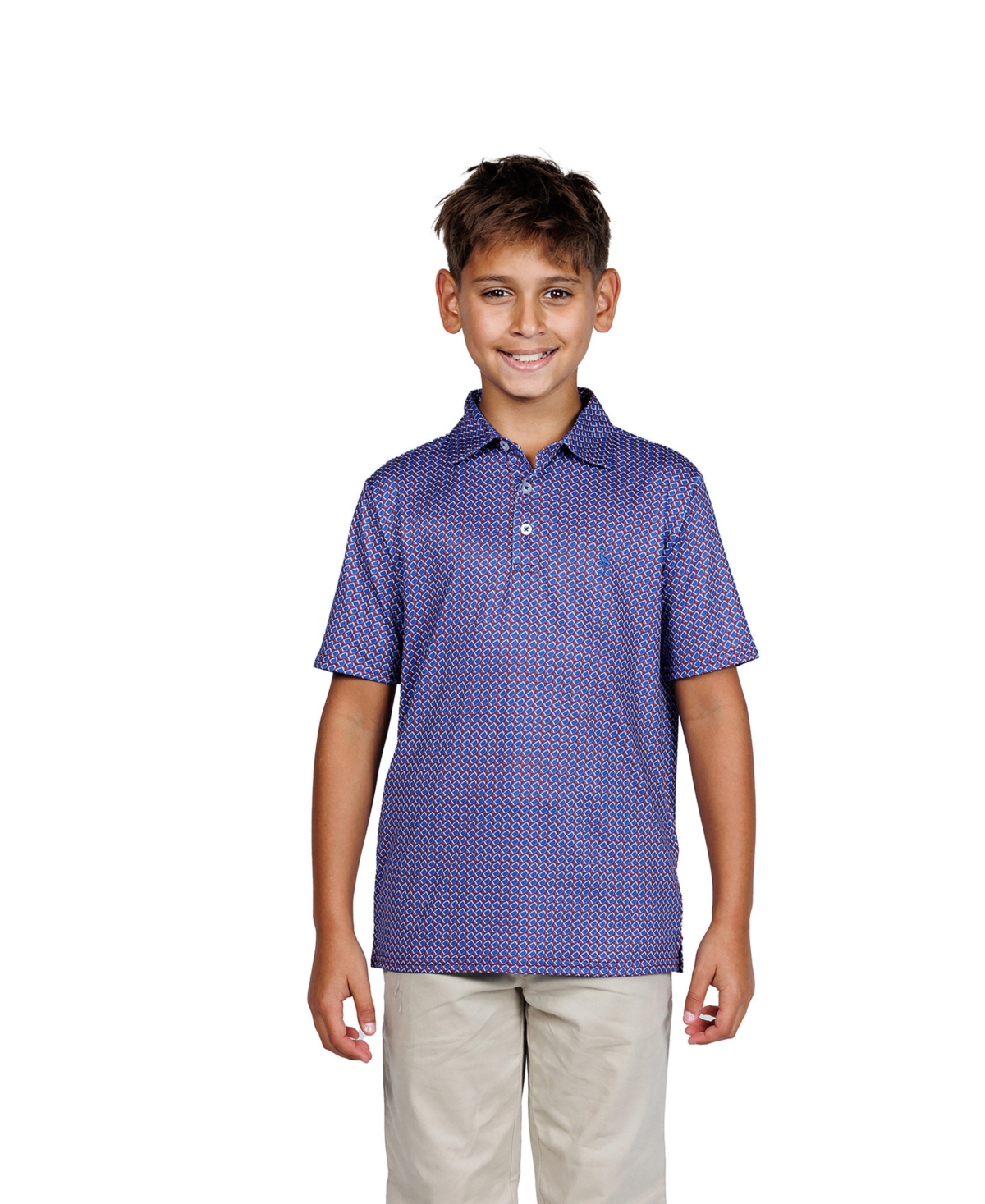 Click here for Tailorbyrd Boys Footballs Performance Polo - Blue prices