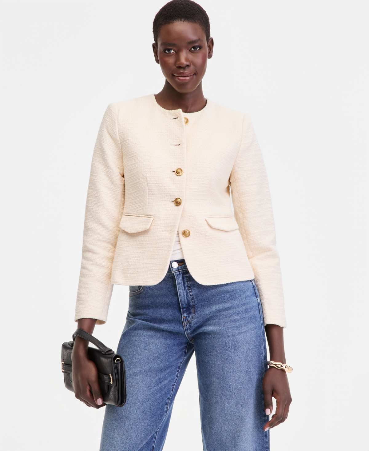 Click here for I.n.c. International Concepts Womens Collarless Co... prices