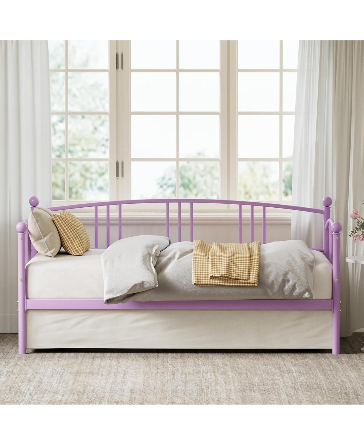 Click here for gaomon Daybed  Sturdy Metal Day Bed with Steel Sla... prices