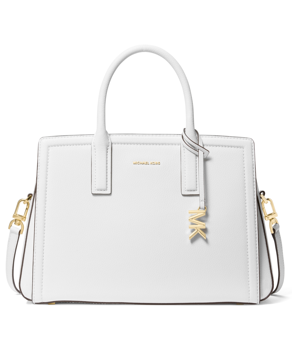 Click here for Michael Michael Kors Laila Medium Leather Satchel... prices