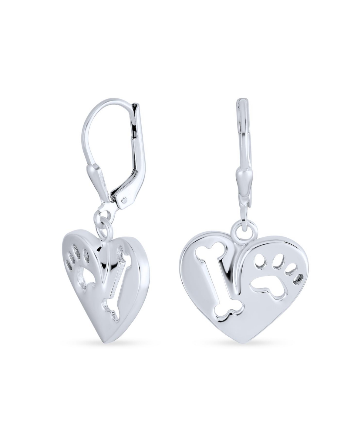 Click here for Bling Jewelry I Love My Dog Paw Print Dangle Heart... prices
