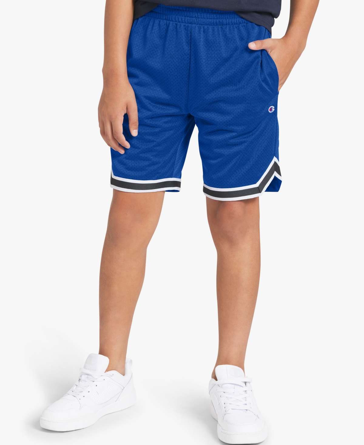 Click here for Champion Boys 8-20 Taped Mesh Pull-On Shorts - Blu... prices