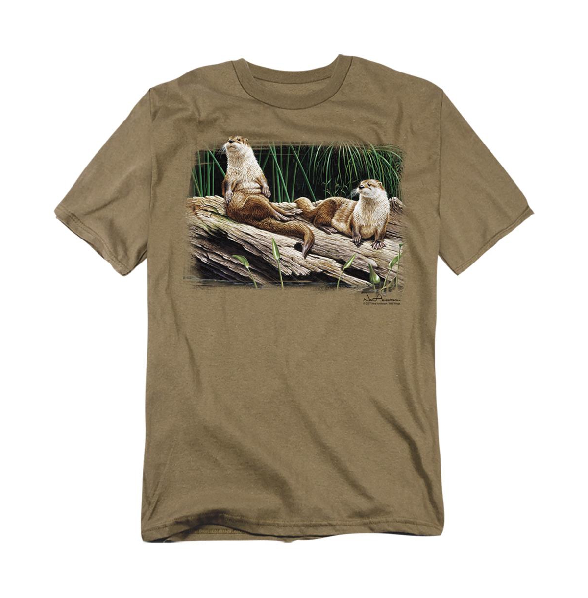 Click here for Wild Wings Mens Wildlife River Otters T Shirt - Sa... prices