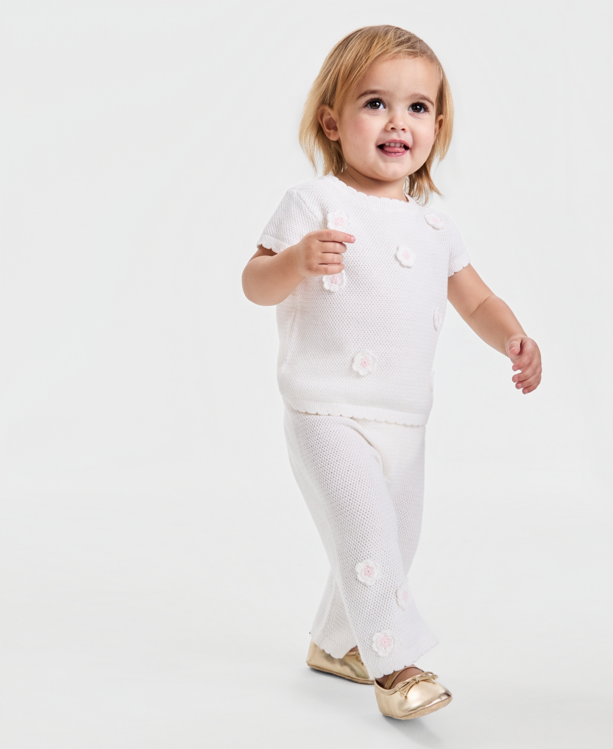 Click here for First Impressions Baby Girls Crochet Floral Sweate... prices