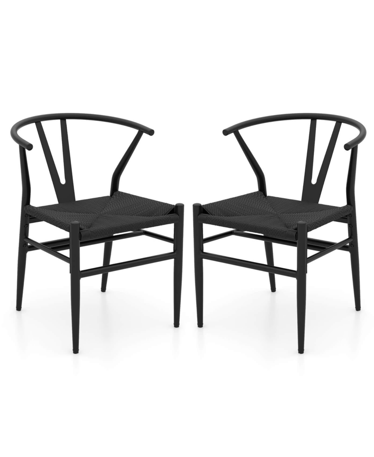 Click here for Costway Modern Dining Chair Weave Kitchen Armchair... prices