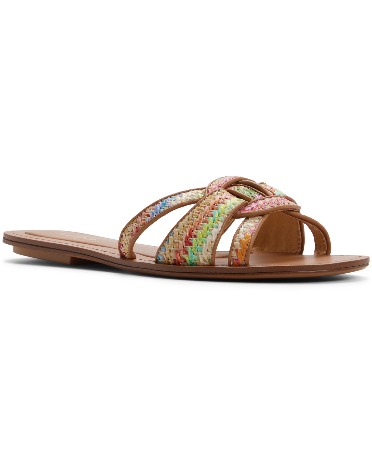 Click here for Aldo Womens Rosemaryy Slip-On Flats - Raffia Multi prices